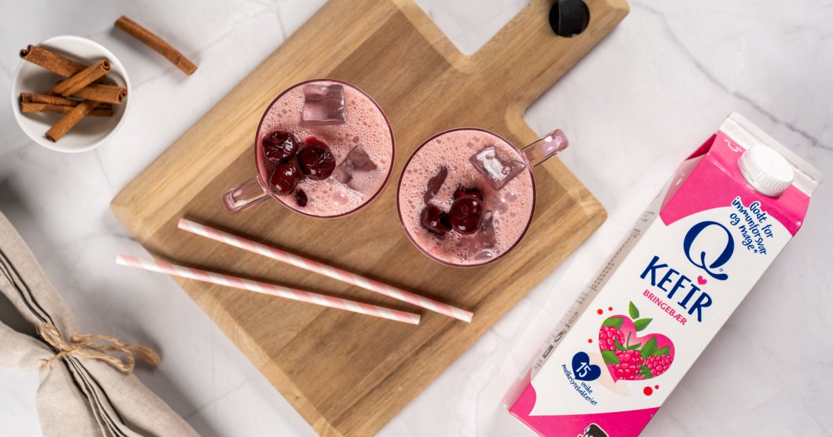 Vinter-lassi med Q® Kefir Bringebær - Q Meieriene